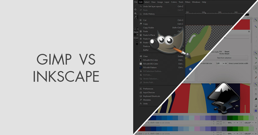 Comparison of GIMP and Inkscape software